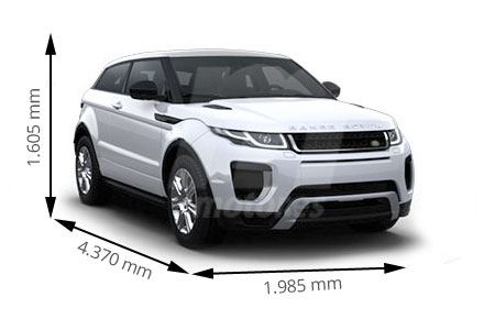 Medidas Land Rover Range Rover Evoque: longitud, anchura, altura y maletero