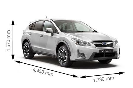 Medidas Subaru XV: longitud, anchura, altura y maletero