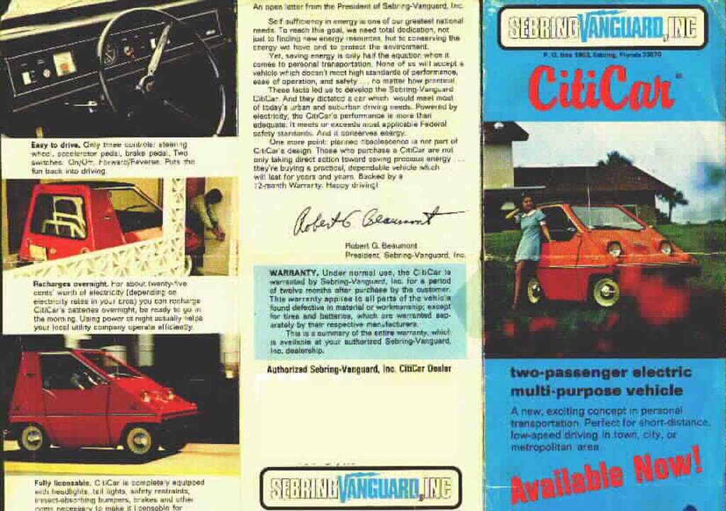 Sebring-Vanguard CitiCar, el inesperado éxito del coche eléctrico