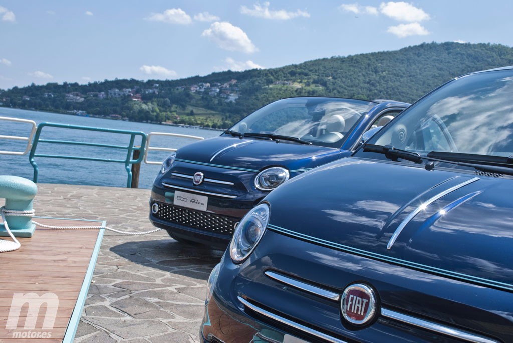 Conociendo al Fiat 500 Riva en Sarnico, Italia