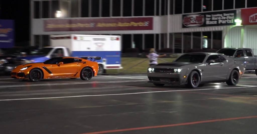 Cuarto de milla: Dodge SRT Demon vs. Chevrolet Corvette ZR1