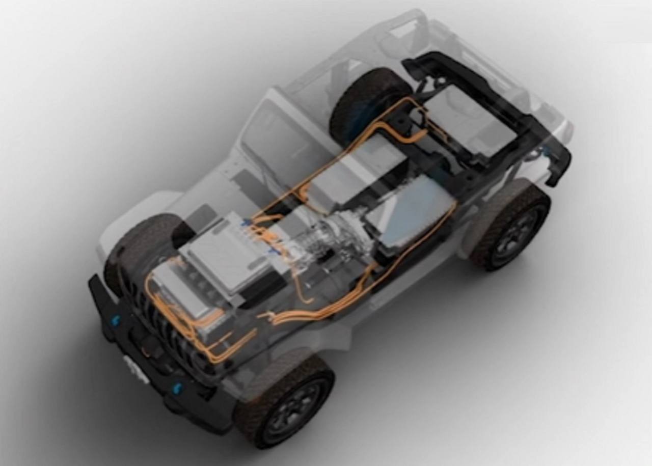 La extraña configuración mecánica del futuro Jeep Wrangler eléctrico al ...