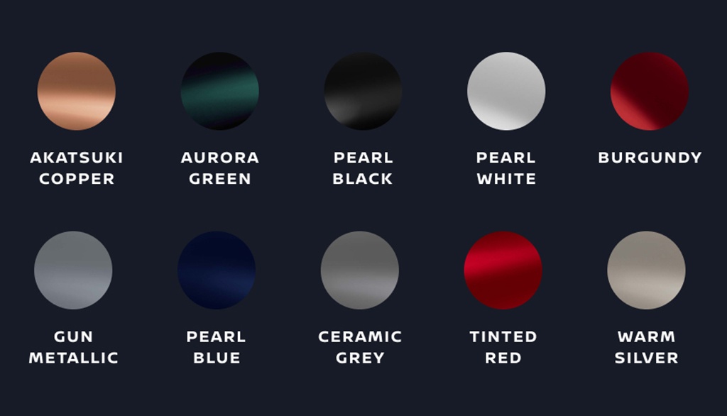 Al detalle los diez colores disponibles en el nuevo Nissan Ariya