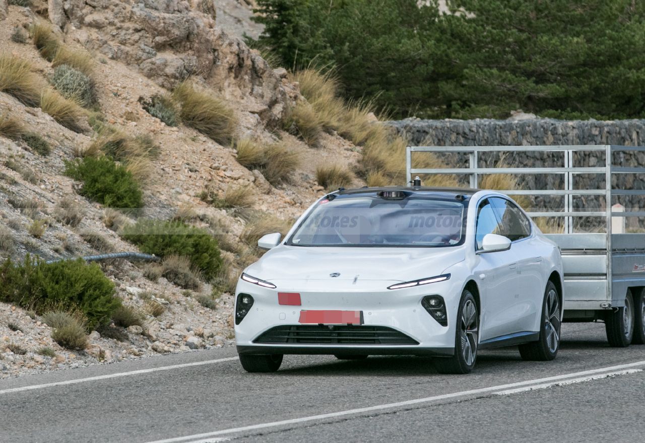 El NIO ET7 posa al desnudo en fotos espía, el eléctrico de +1000 km en Europa