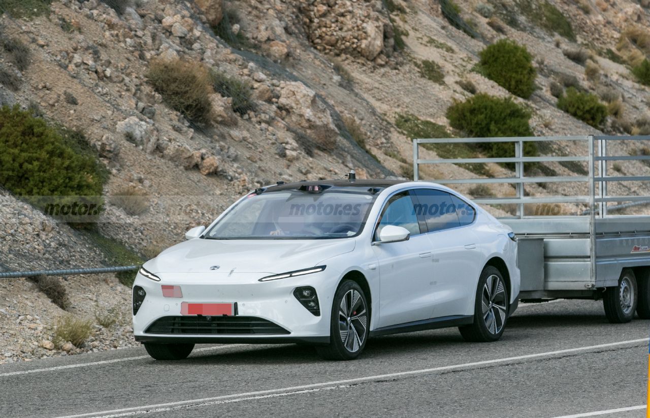 El NIO ET7 posa al desnudo en fotos espía, el eléctrico de +1000 km en Europa