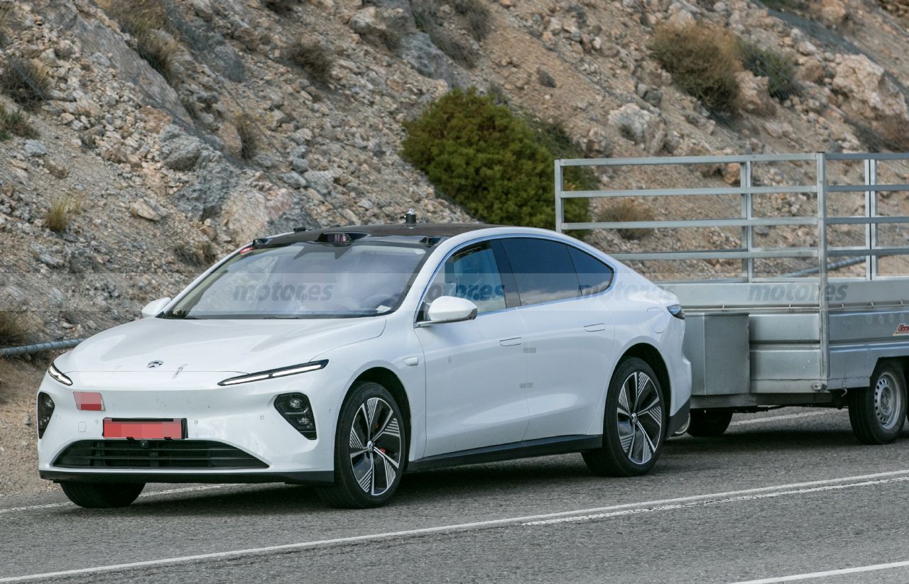 El NIO ET7 posa al desnudo en fotos espía, el eléctrico de +1000 km en Europa