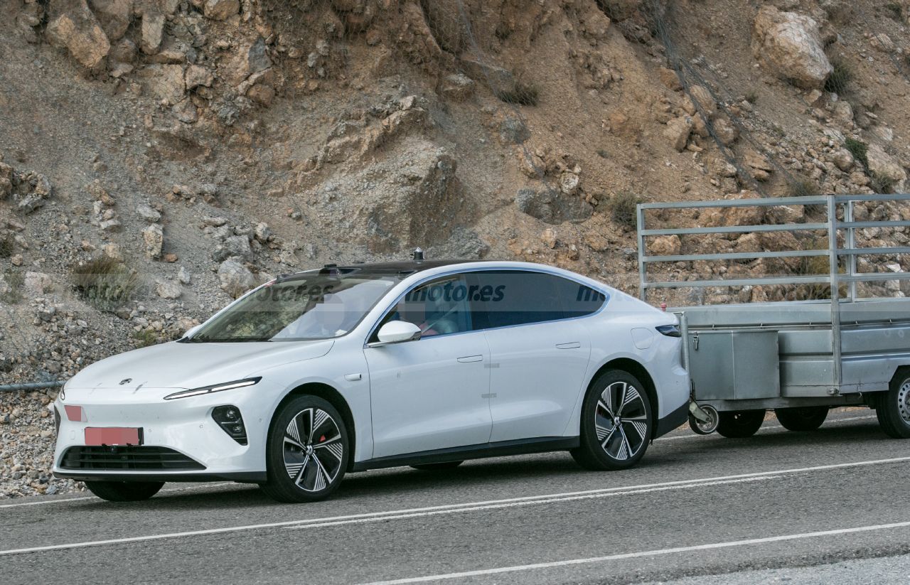 El NIO ET7 posa al desnudo en fotos espía, el eléctrico de +1000 km en Europa