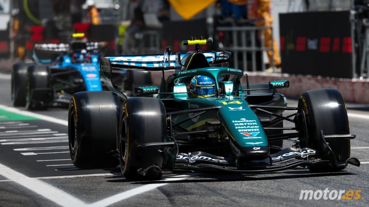 Alonso se hunde en casa; el Aston Martin pierde la vida en cada sector ...